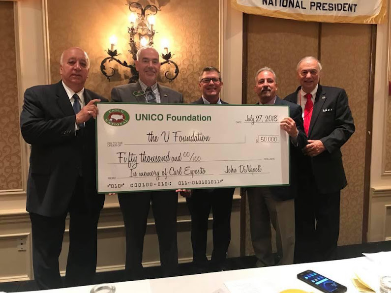 UNICO National Donates $50,000 to the V Foundation in Memory of Carl ...